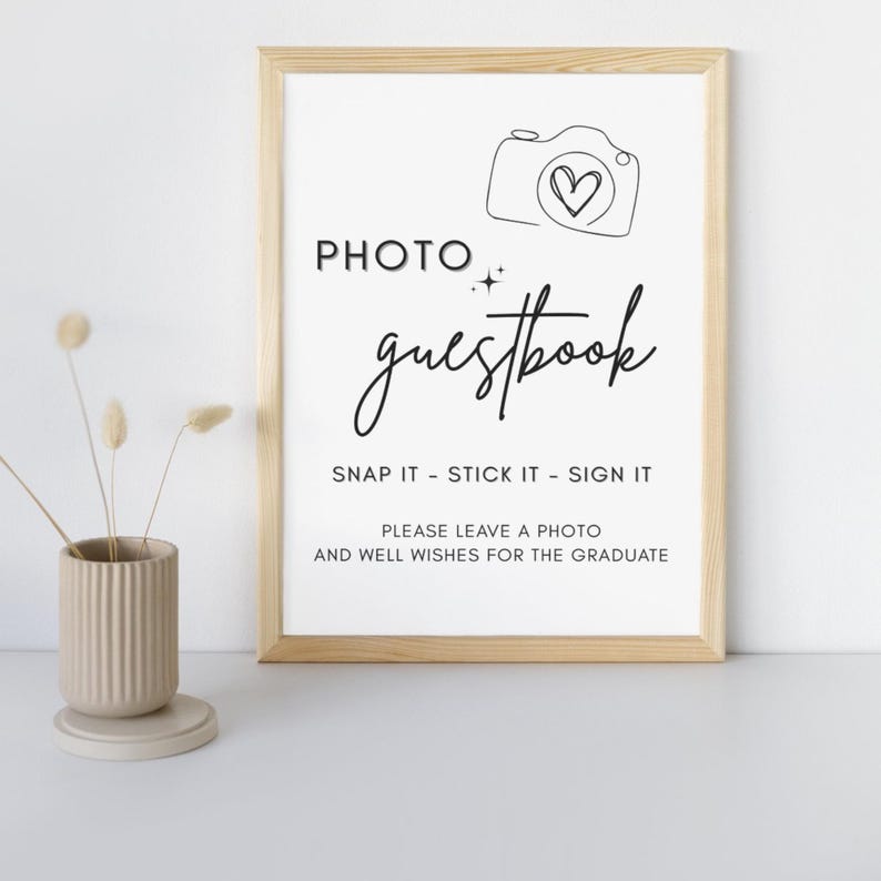 Photo Guestbook Sign, Photo Guestbook Sign Printable, Photo Guestbook ...