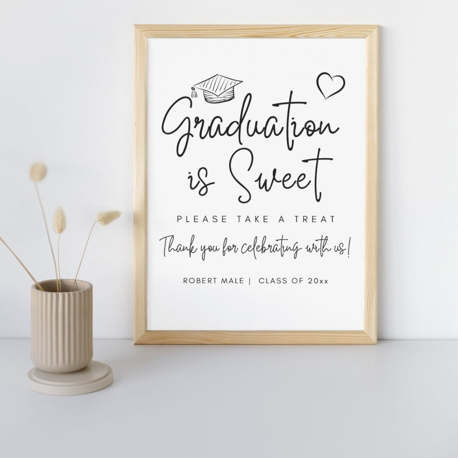 Graduation Dessert Table Sign, Printable Graduation Treat Table Sign ...