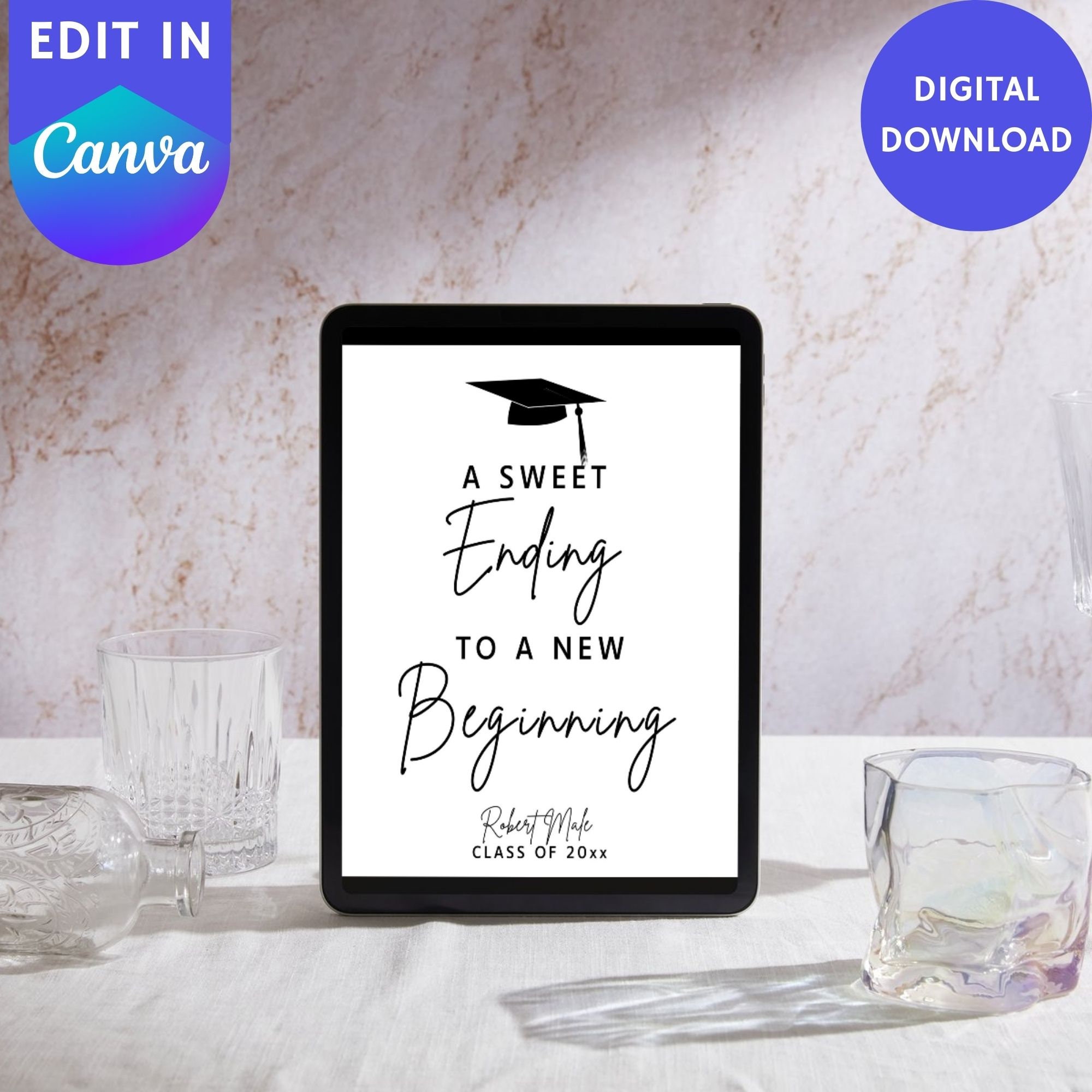 Graduation Dessert Table Sign Printable Template, Graduation Party ...