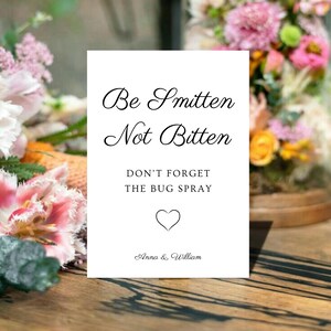 Bug Spray Available, Bug Spray Sign, Minimalist Outdoor Wedding ...
