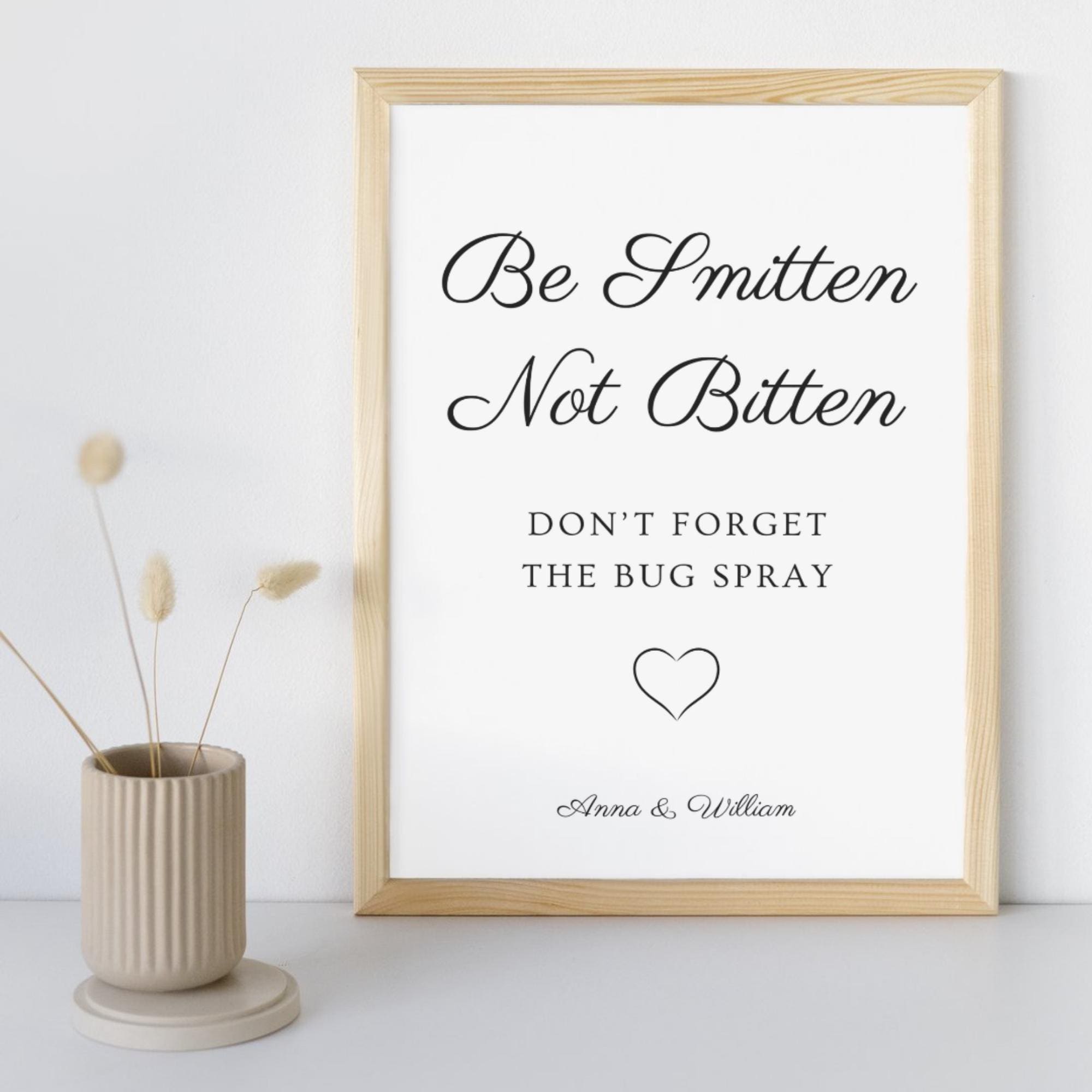 Bug Spray Available, Bug Spray Sign, Minimalist Outdoor Wedding ...