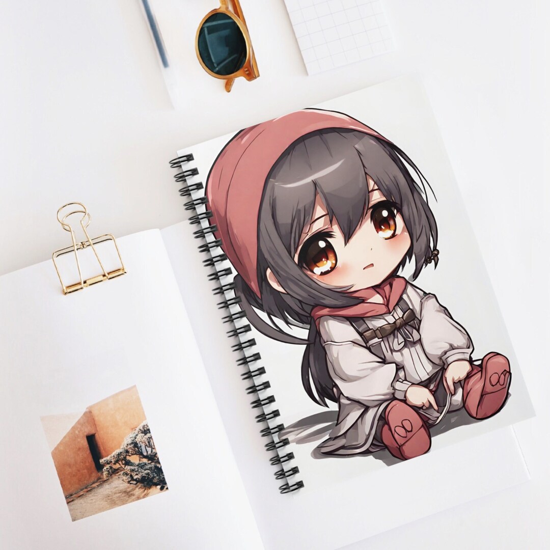 Cute Chibi Anime Girl, Fantasy Art Character Journal, Spiral Notebook ...