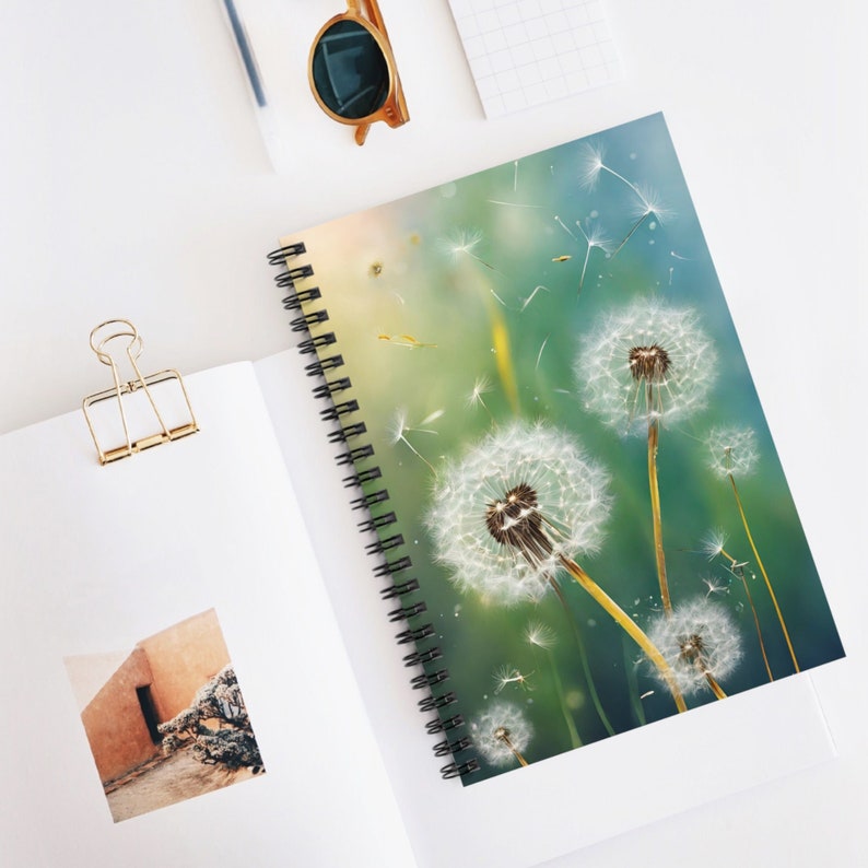 Dandelions in the Wind, Mental Health Matter Jpurnal, Nature Lover Gifts, Spiral Notebook Ruled ...