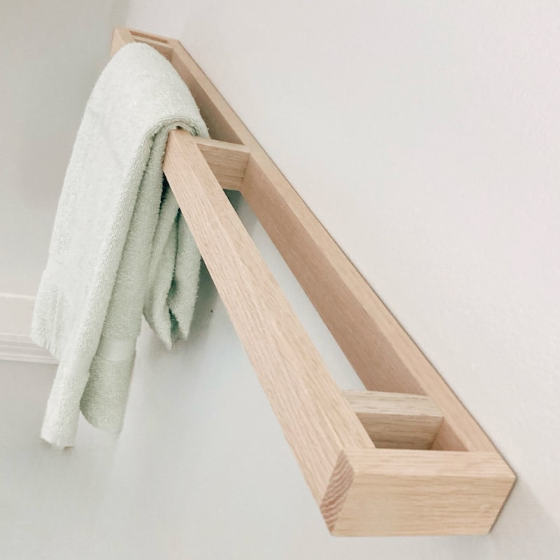 Wood Towel Bar - Etsy
