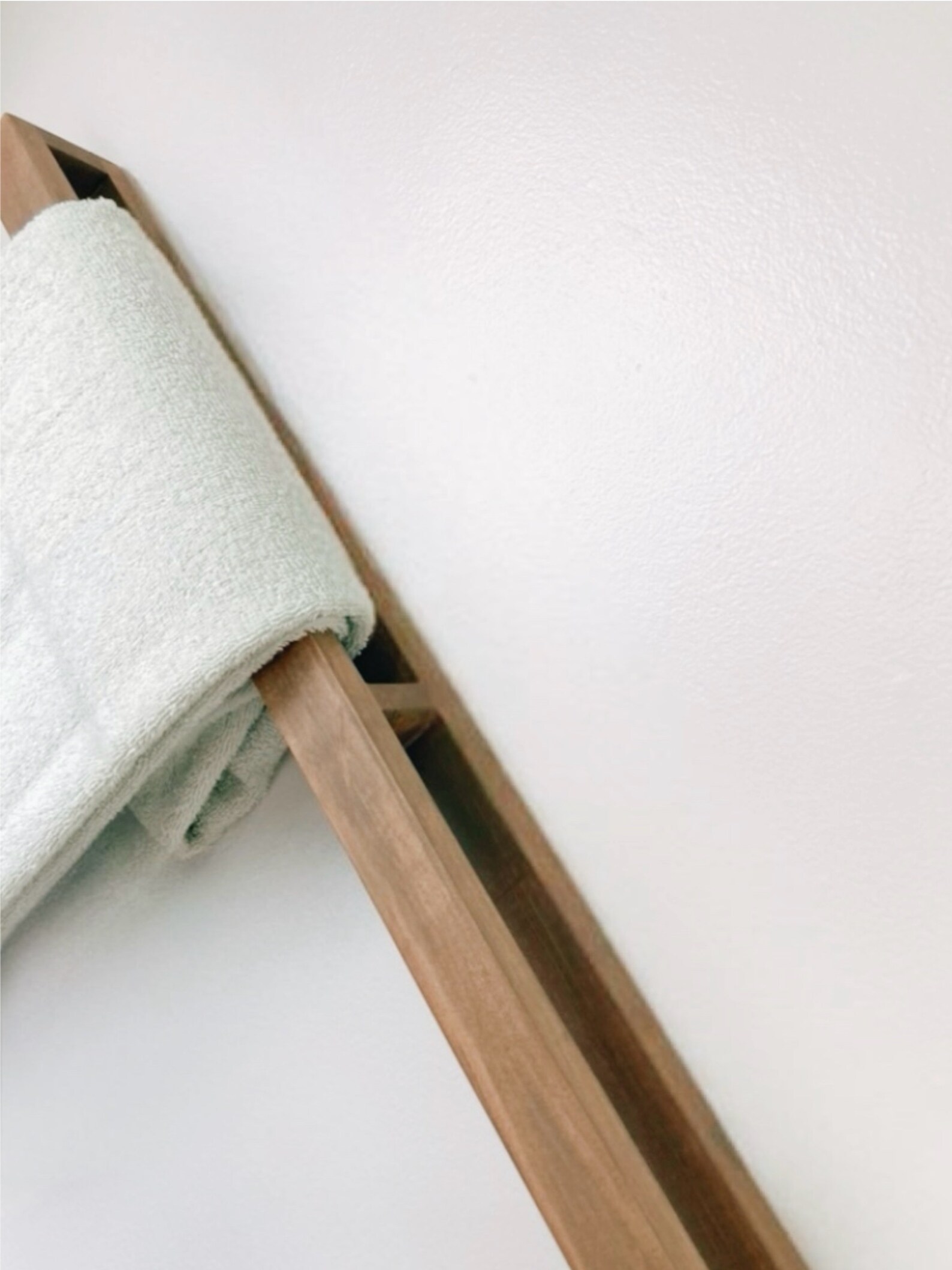 Rustic Wooden Stained Maple Wood Long Towel Bar and Hand Towel Set - Etsy