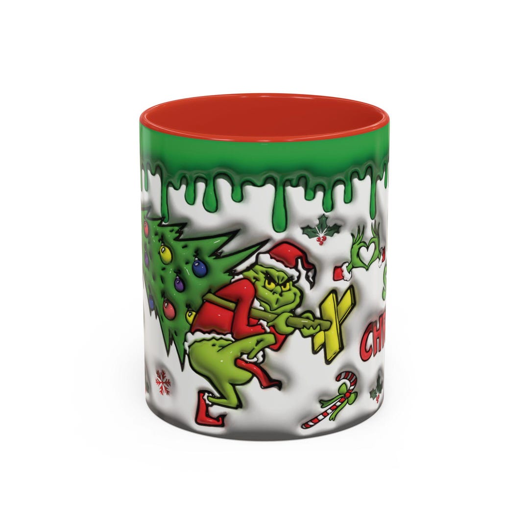 The Grinch Christmas Tree Mug 3D, Grinch Halloween, Grinch Aunt, Grinch ...