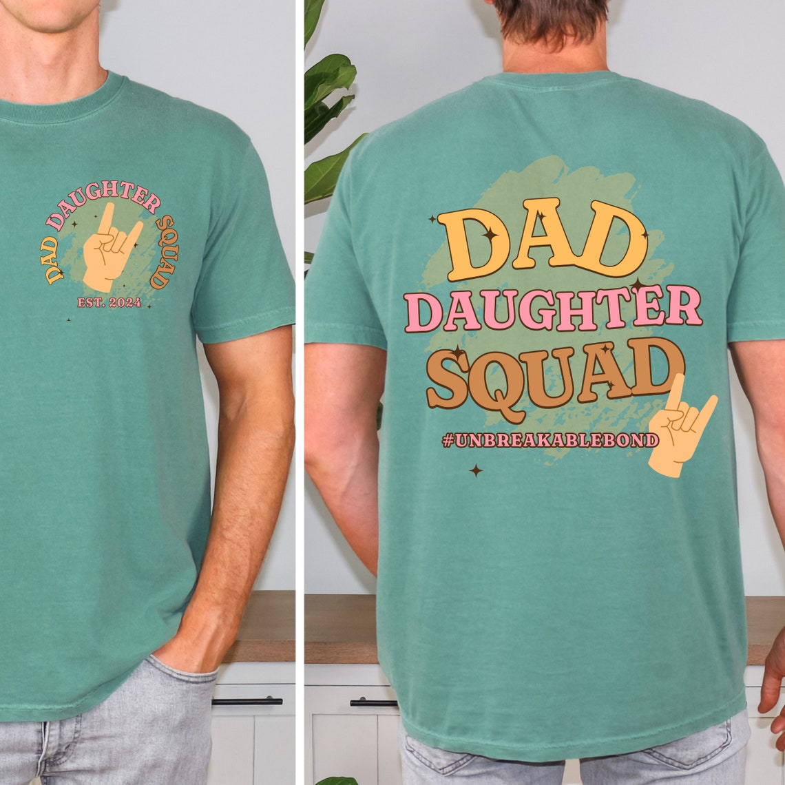 Dad Daughter Squad Unbreakablebond Shirt, Daddy's Girl T-shirt, Dad and ...