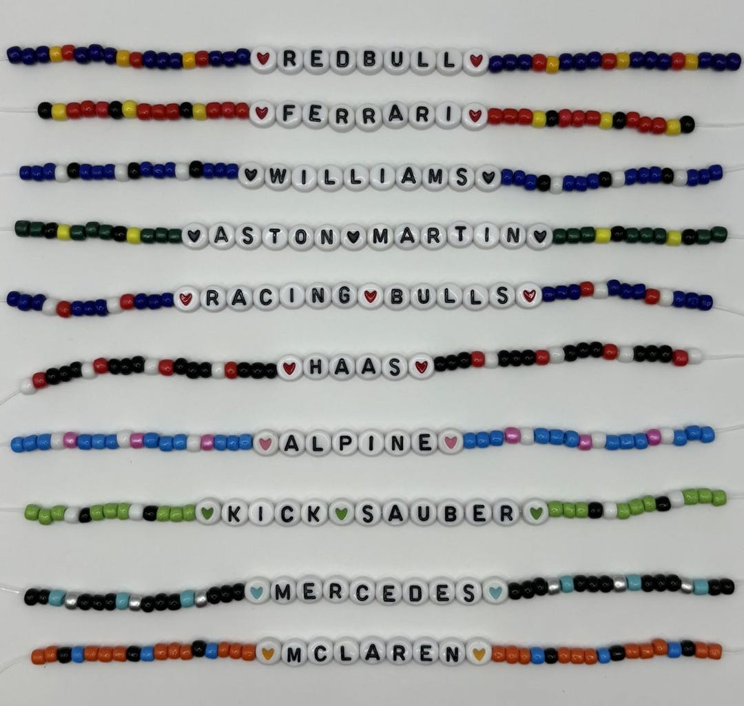 F1 Bracelet | F1 Team Name | Formula One | Fully Customisable | Redbull ...
