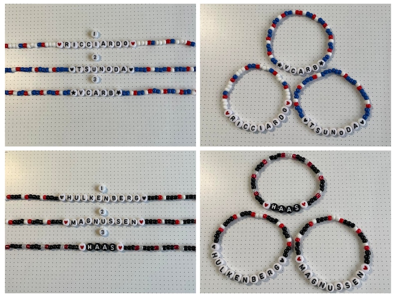F1 Bracelet | Team Name | Driver Name | Formula One | Fully ...