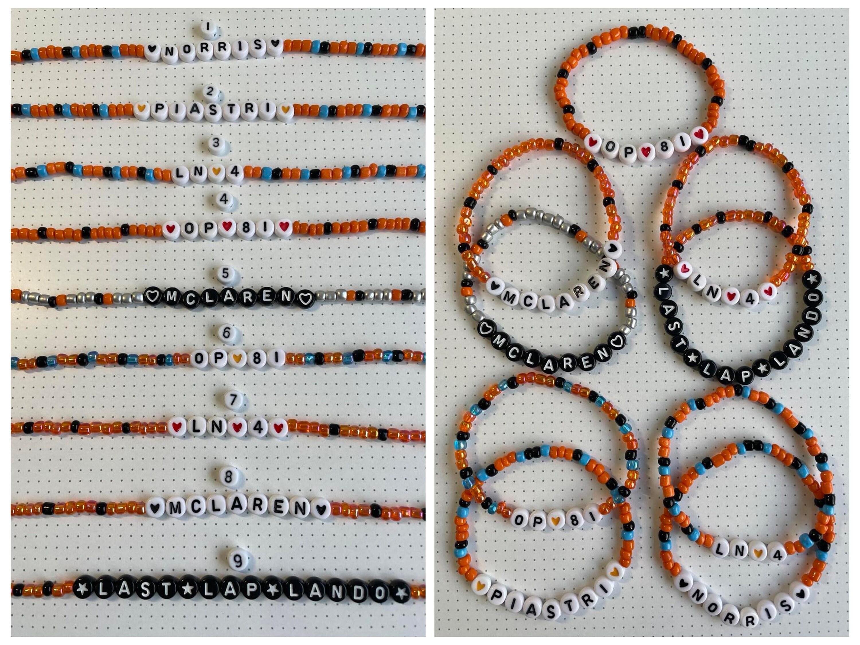 F1 Bracelet | Team Name | Driver Name | Formula One | Fully ...