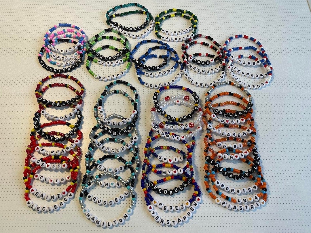 F1 Bracelet | Team Name | Driver Name | Formula One | Fully ...