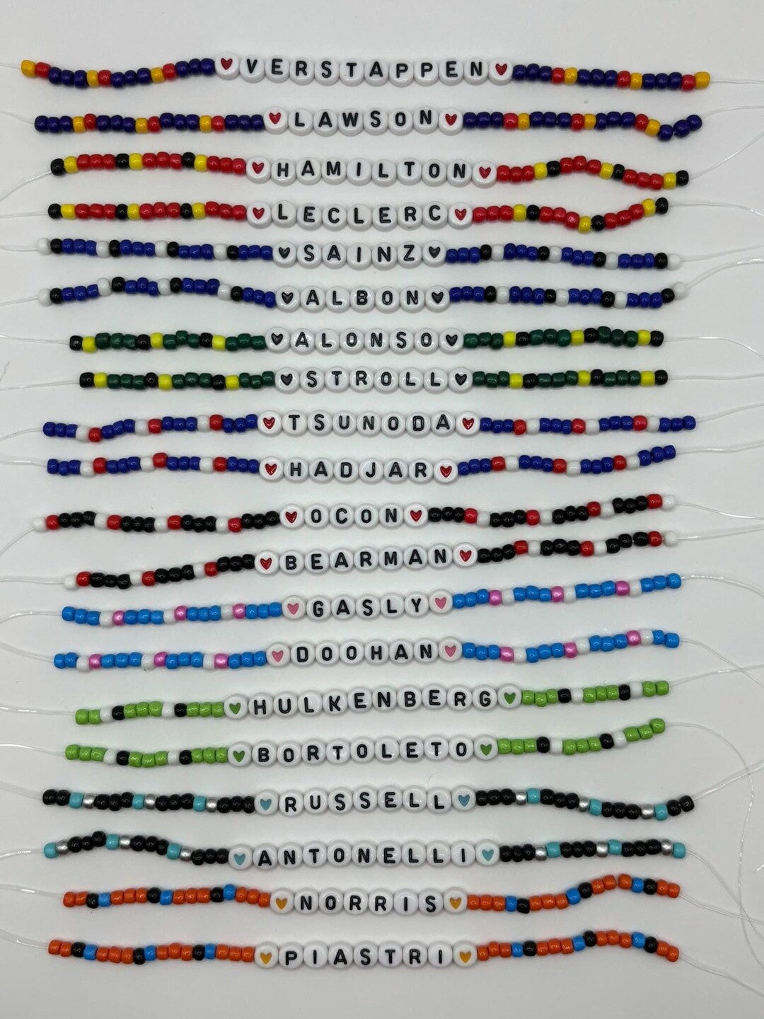F1 Bracelet | Driver Name | Formula One | Fully Customisable | Redbull ...
