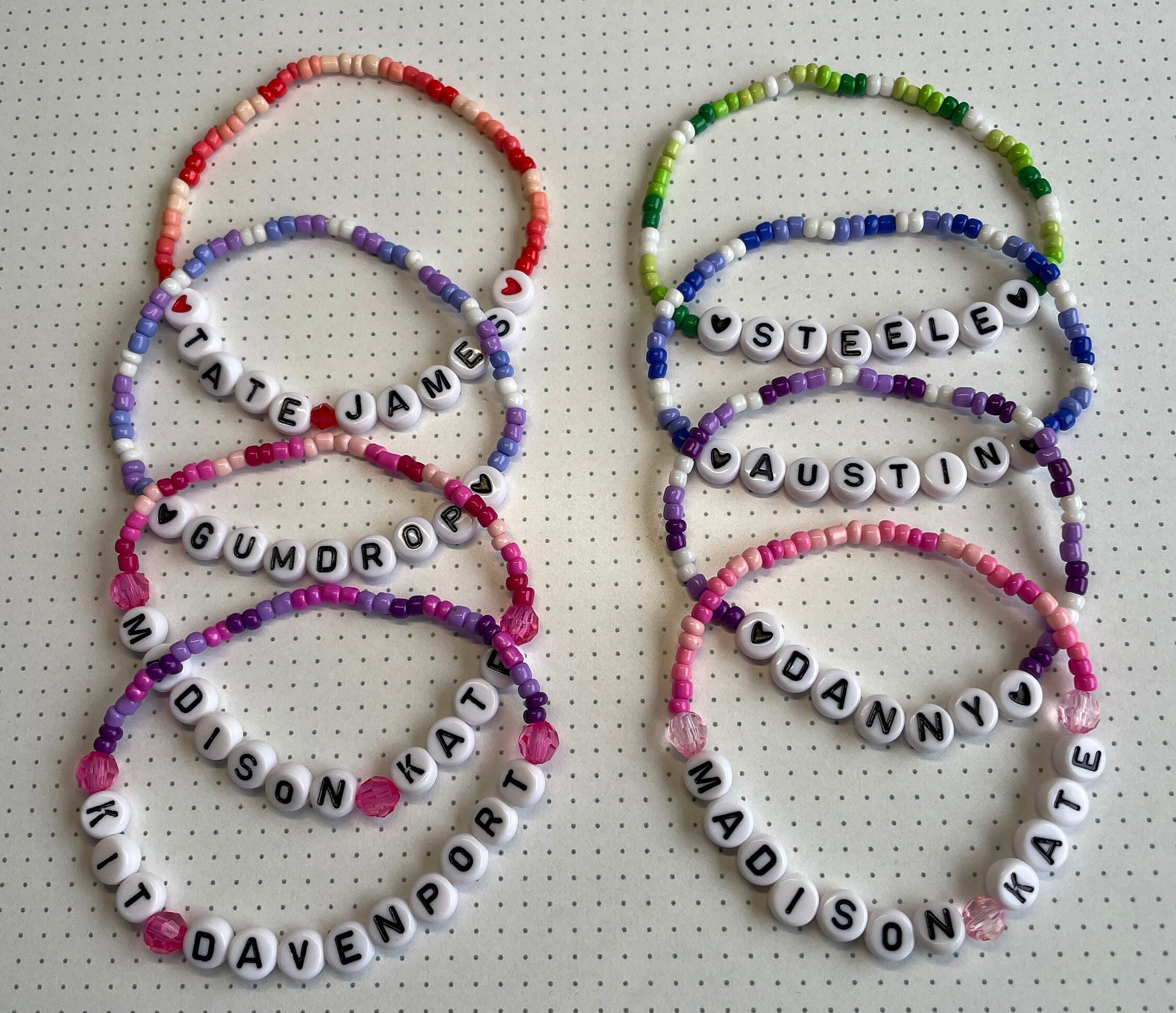 Custom Friendship Bracelet | Personalised Name Bracelet | Stretch Bead ...