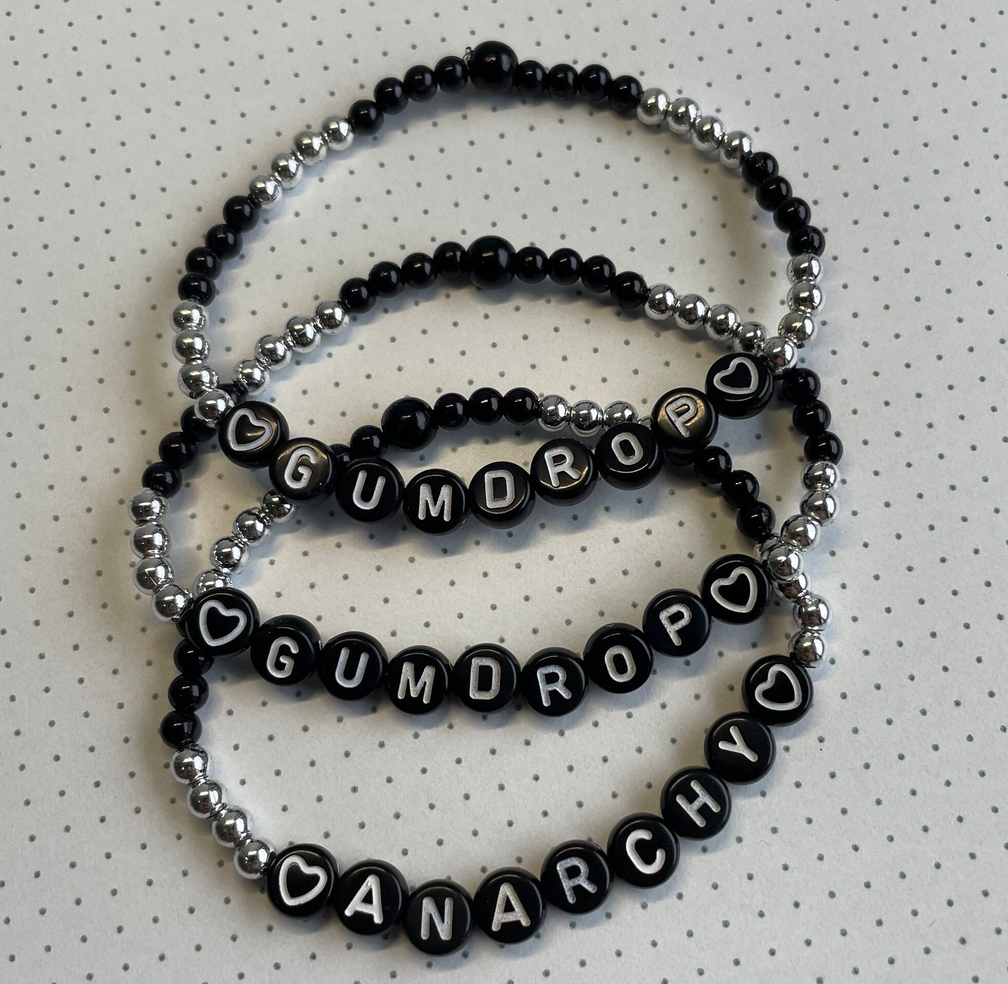 Custom Friendship Bracelet Personalised Name Bracelet Stretch Bead ...