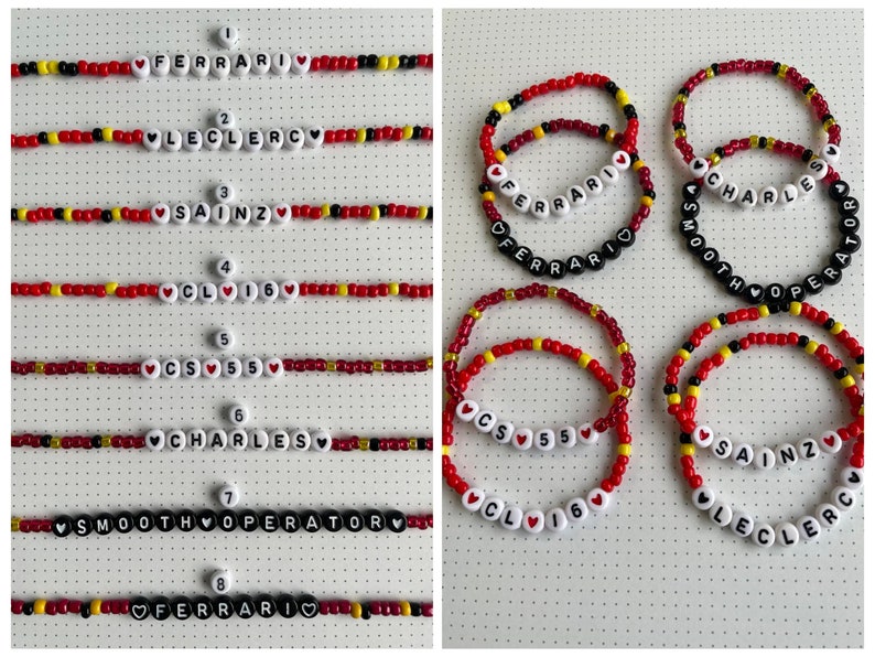 F1 Bracelet | Team Name | Driver Name | Formula One | Fully ...