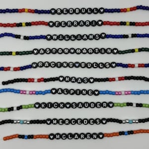 F1 Bracelet | Driver Name | Formula One | Fully Customisable | Redbull ...
