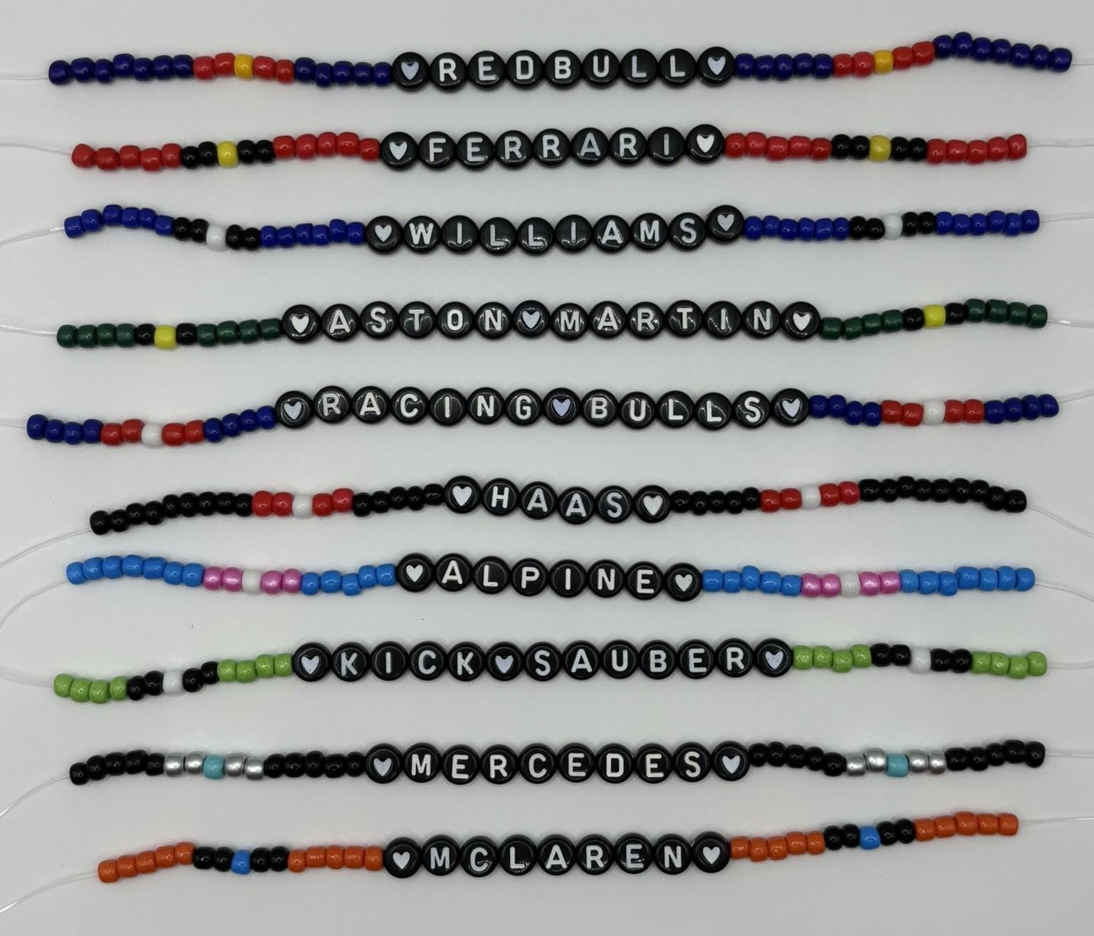 F1 Bracelet | F1 Team Name | Formula One | Fully Customisable | Redbull ...