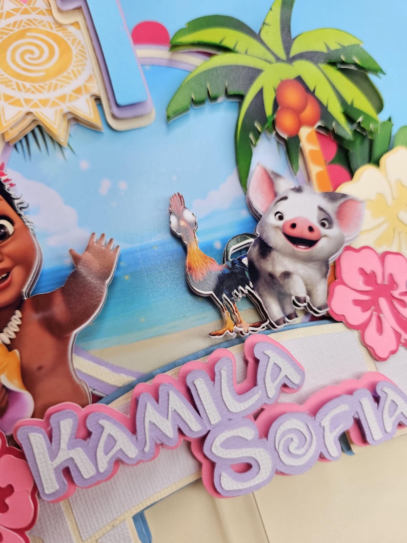 Baby Moana Cake Topper | Baby Moana Cake Decoration - Etsy
