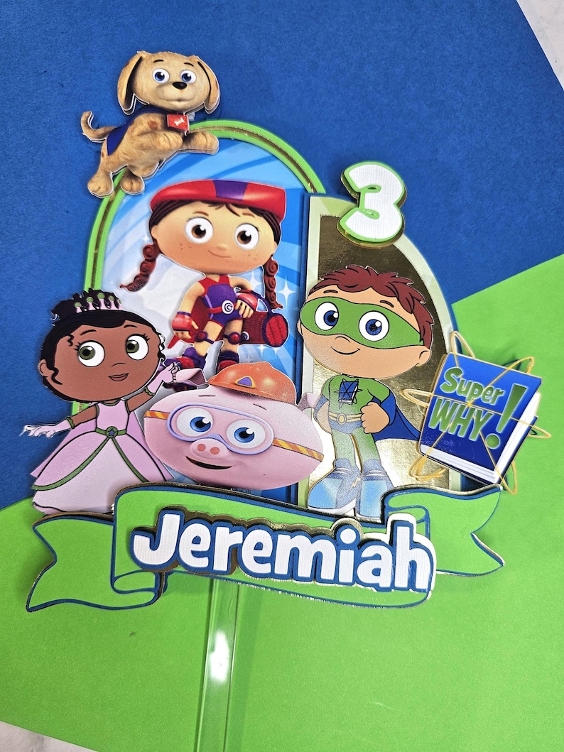 Super Why Cake Topper, Stylish Super Why Cake Topper, Super Why Cake ...