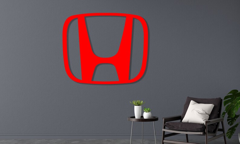 Honda Car Logo Metal Wall Art / Honda Sign / New Car Present / Car Park ...