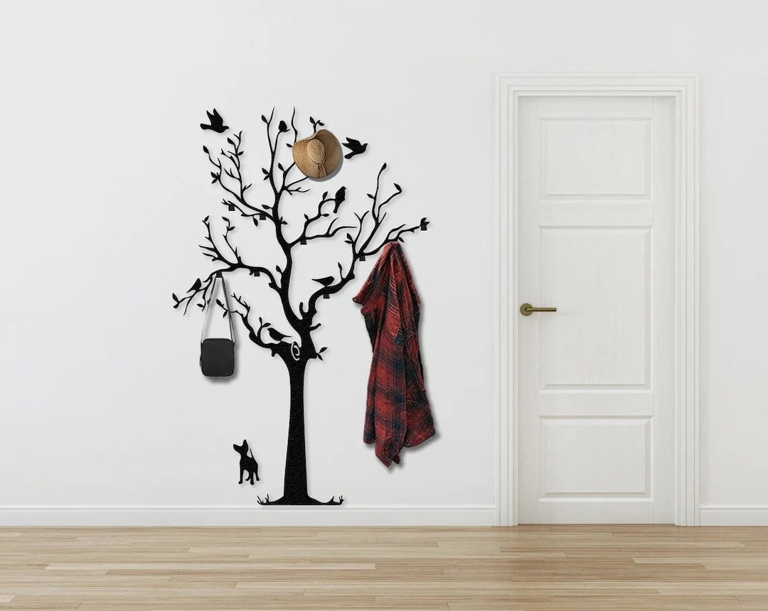 Extra Large Tree Branch Coat Rack / Entryway Organizer / Wall Mounted ...