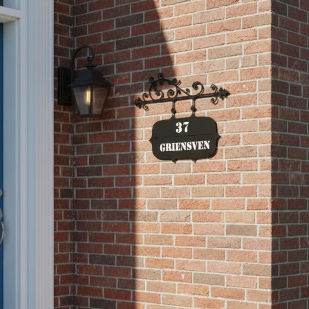 Personalized Metal House Number Sign, Custom Address Plaque, Modern ...