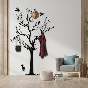 Extra Large Tree Branch Coat Rack / Entryway Organizer / Wall Mounted ...