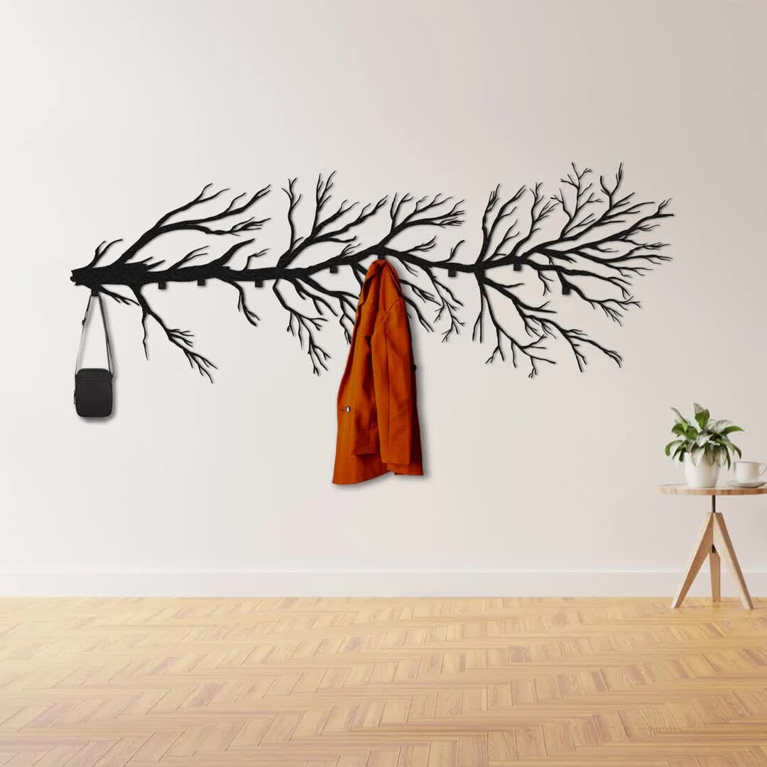 Extra Large Tree Branch Coat Rack Wall Mounted / Useful Clothes Hanger ...