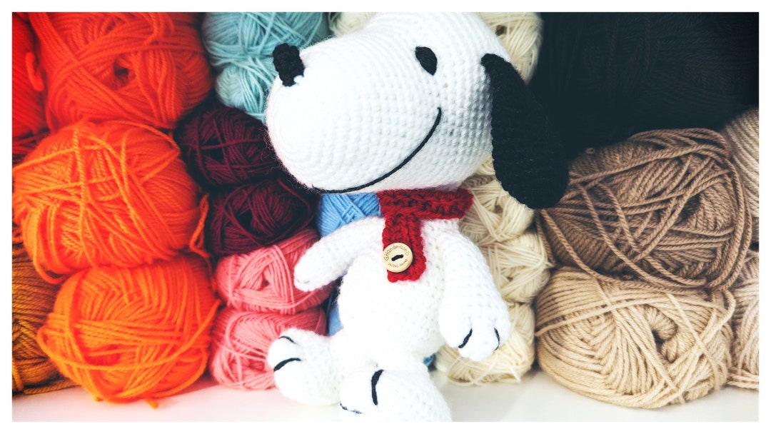 Valentines Day Gift Snoopy Doll Dog Cute Plush Amigurumi Handmade ...