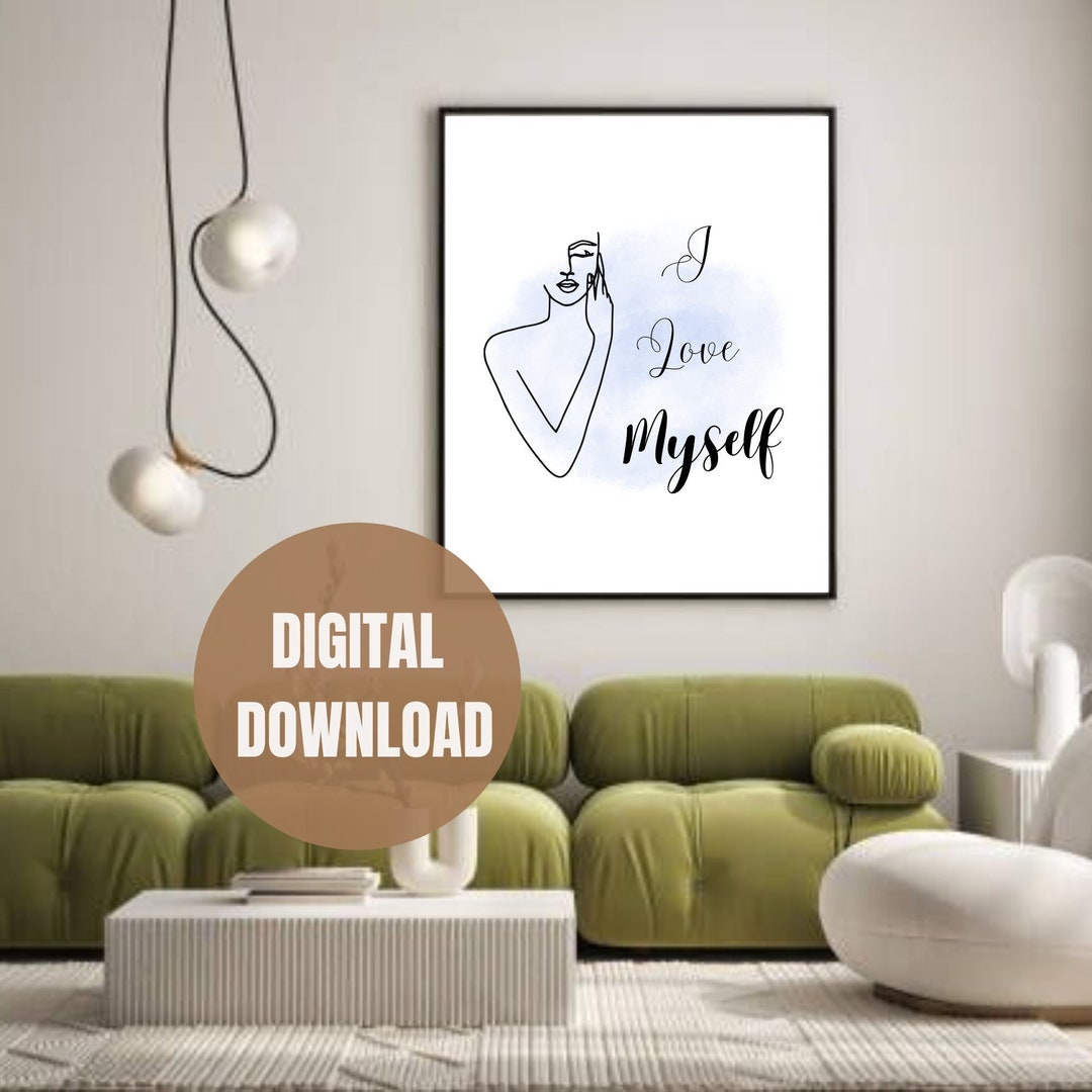 I Love Myself Self-awareness Wall Art, Girl Boss Printable, Boss Babe ...