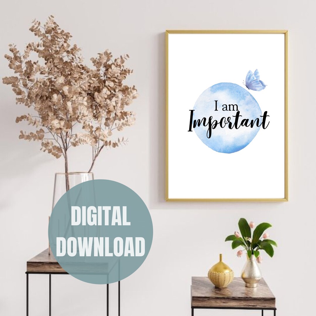 Positive Affirmation Wall Art, Self-love Wall Art, Therapist Office ...