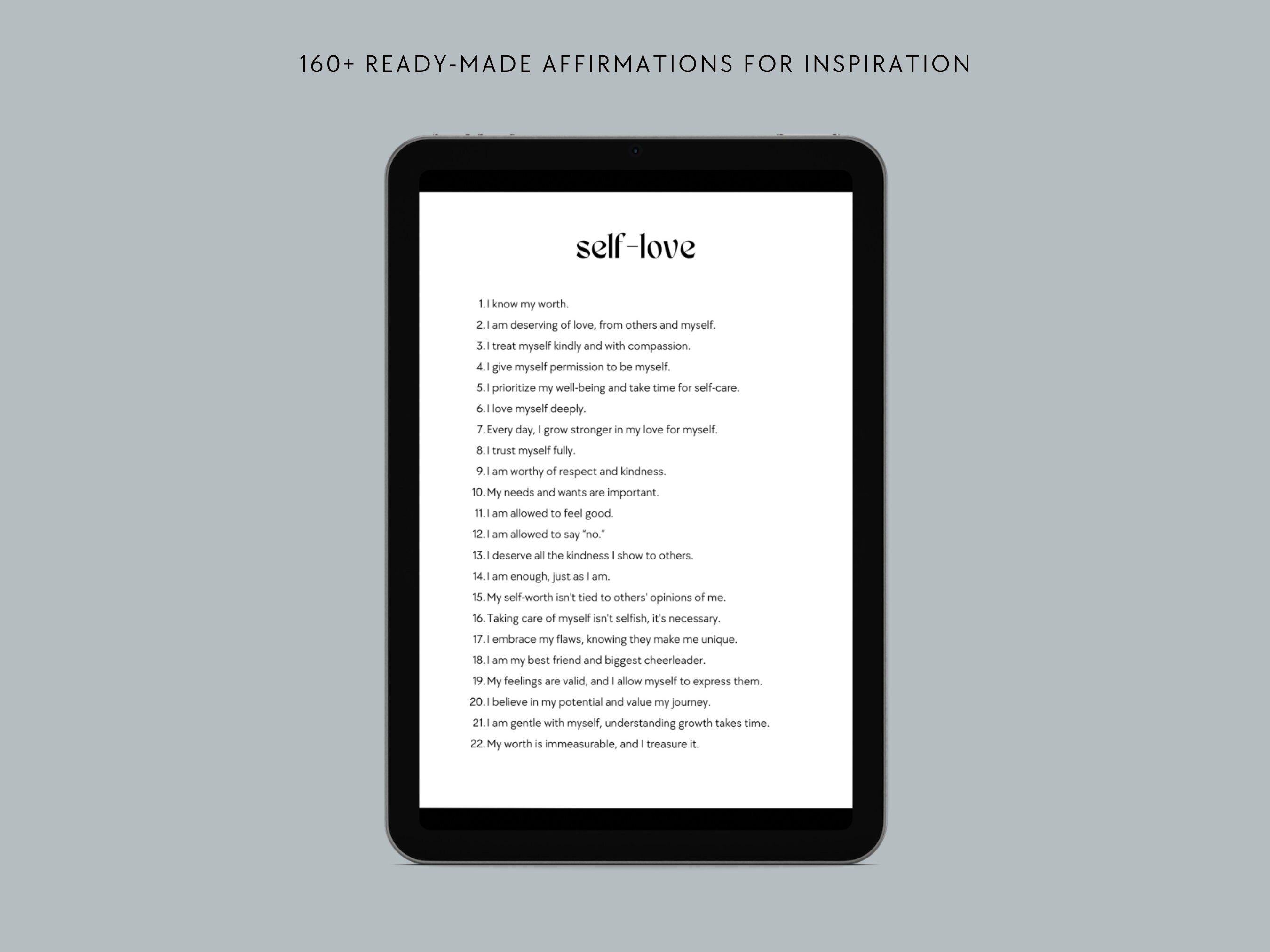 The Affirmations Digital Journal | 160+ Ready-made Affirmations for ...