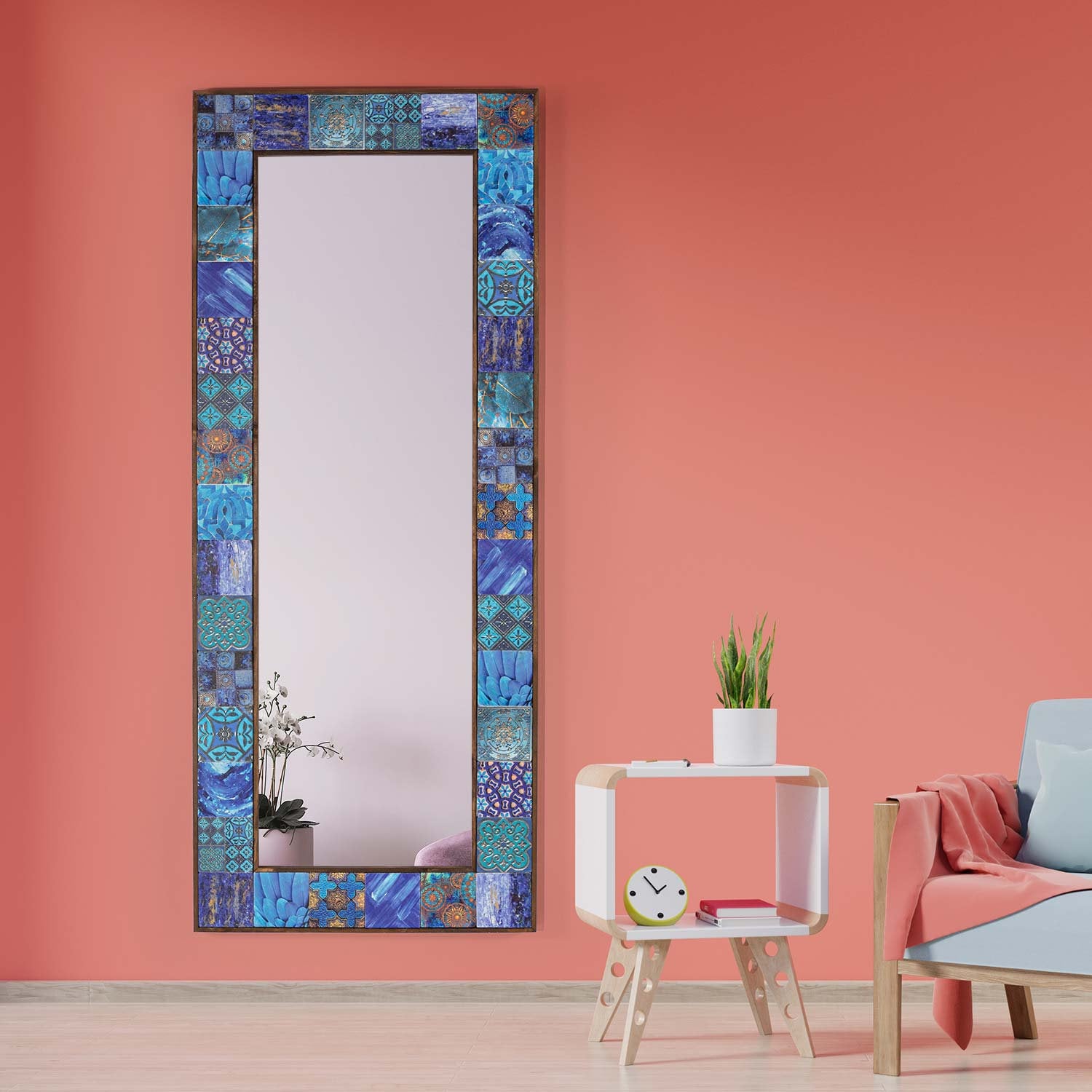 Travertine Stone Mirror, Decorative Wall Mirror, Vertical Horizontal ...