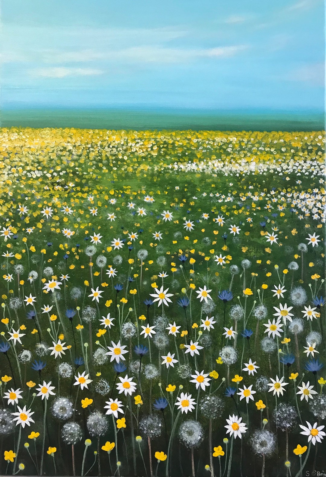 Wild Meadow Origional Oil Painting by Sharon Obrien - Etsy