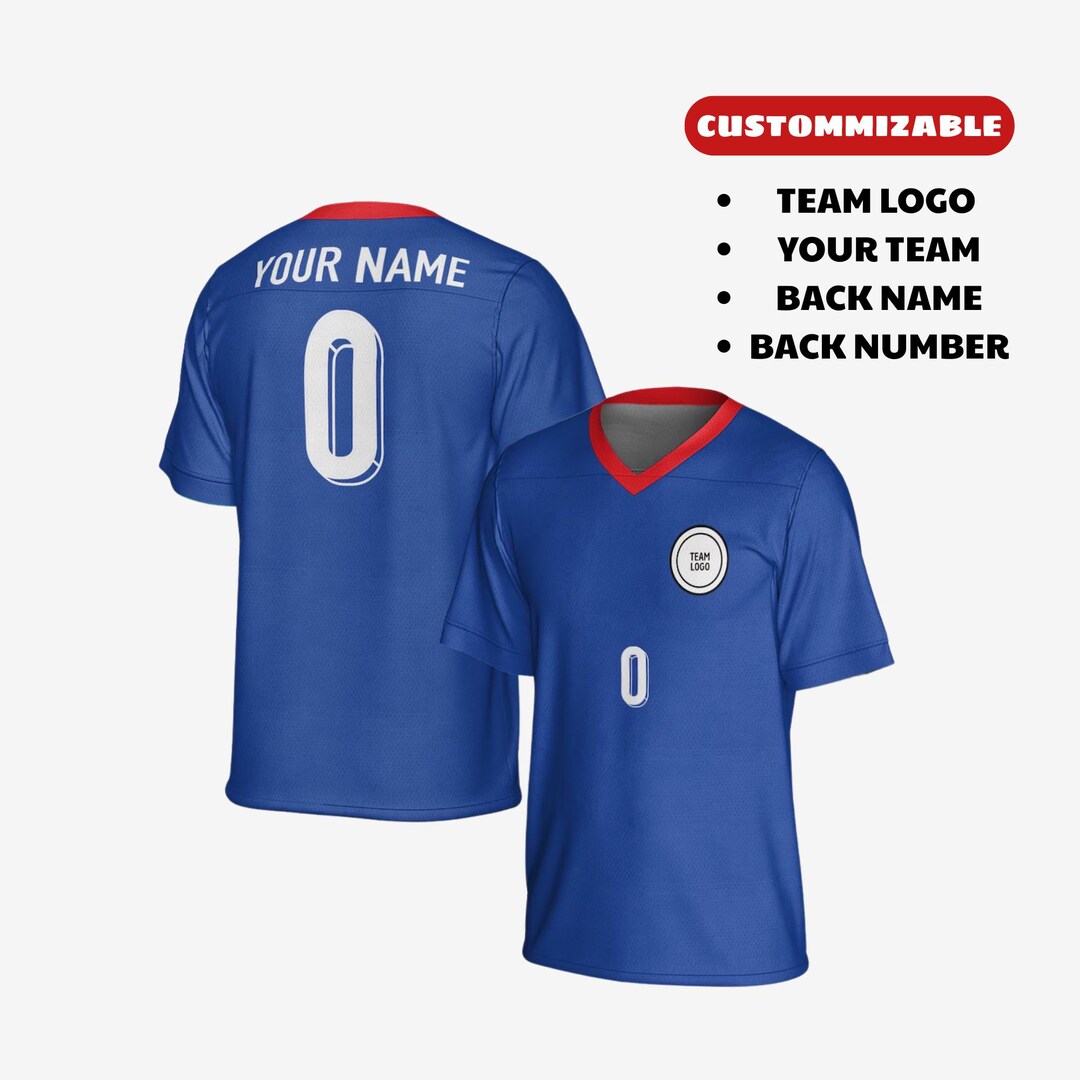 Custom Royal Blue Soccer Jersey: Add Logo, Name & Number - Etsy