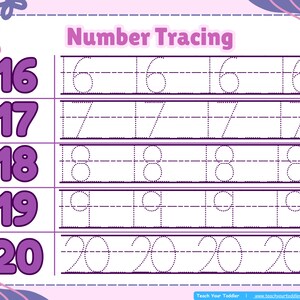 Kindergarten Math| Learn the Numbers| 1-20 Tracing| Learn to Count| Pre ...