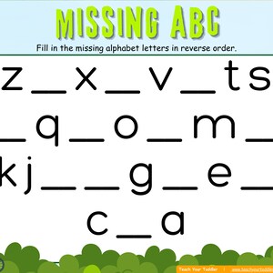 Kindergarten Abc's Colorful Pack | Learn the Letters |fill in the ...