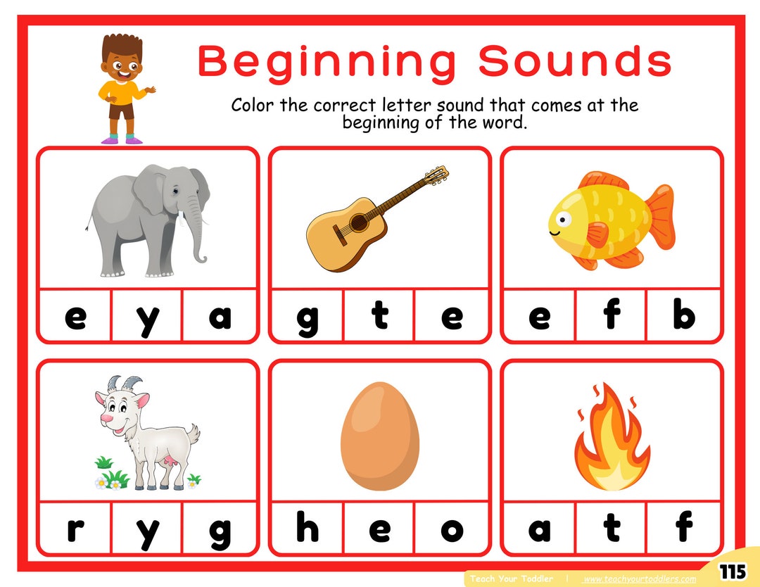 Phonics Beginning and Ending Word Activities| 16 Activity Sheets| Learn ...