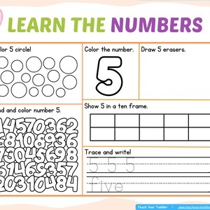Kindergarten Math| Fun Activity| Learn the Numbers| Tracing| Learn to ...