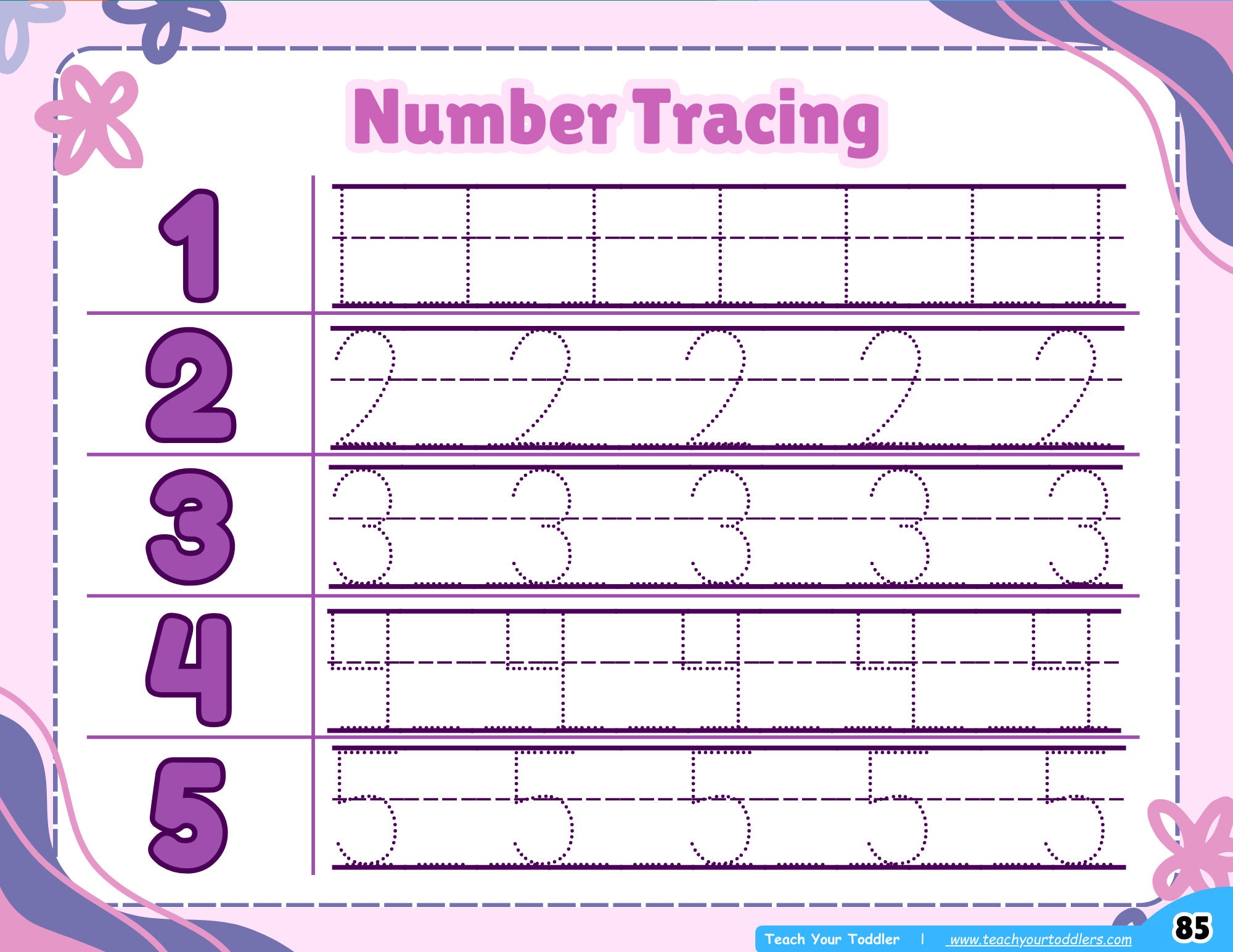 Kindergarten Math Learn the Numbers 1-20 Tracing Learn to Count Pre-k ...