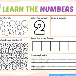 Kindergarten Math| Fun Activity| Learn the Numbers| Tracing| Learn to ...