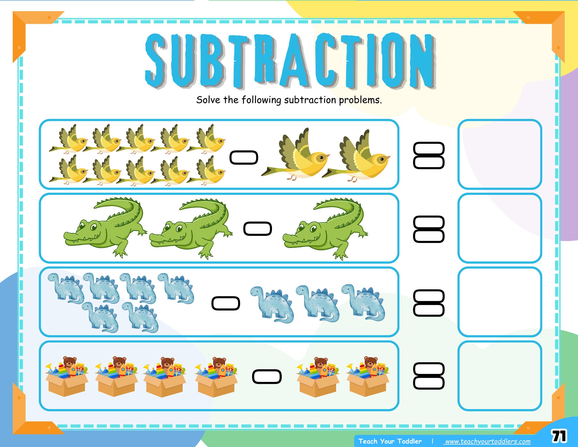Kindergarten Math Addition and Subtracting With Pictures Learn the ...
