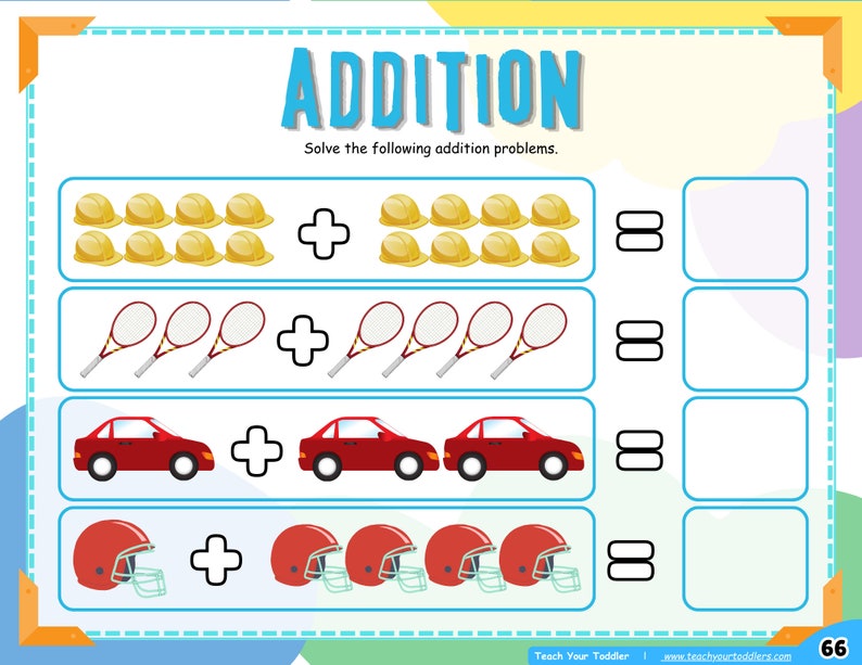Kindergarten Math Addition and Subtracting With Pictures Learn the ...