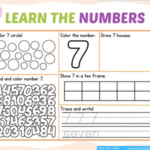 Kindergarten Math| Fun Activity| Learn the Numbers| Tracing| Learn to ...