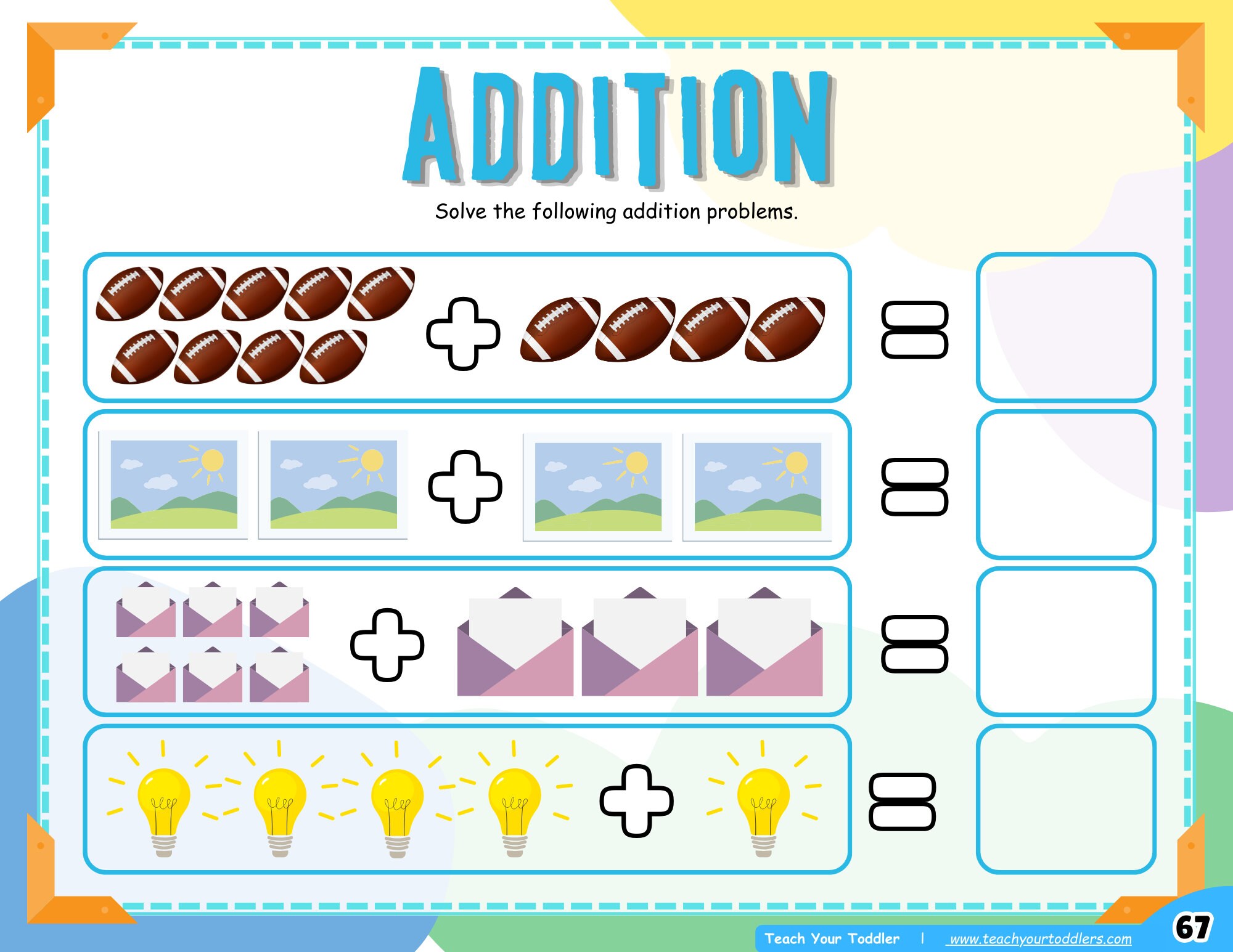 Kindergarten Math Addition and Subtracting With Pictures Learn the ...