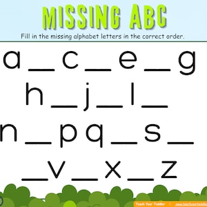Kindergarten Abc's Colorful Pack | Learn the Letters |fill in the ...