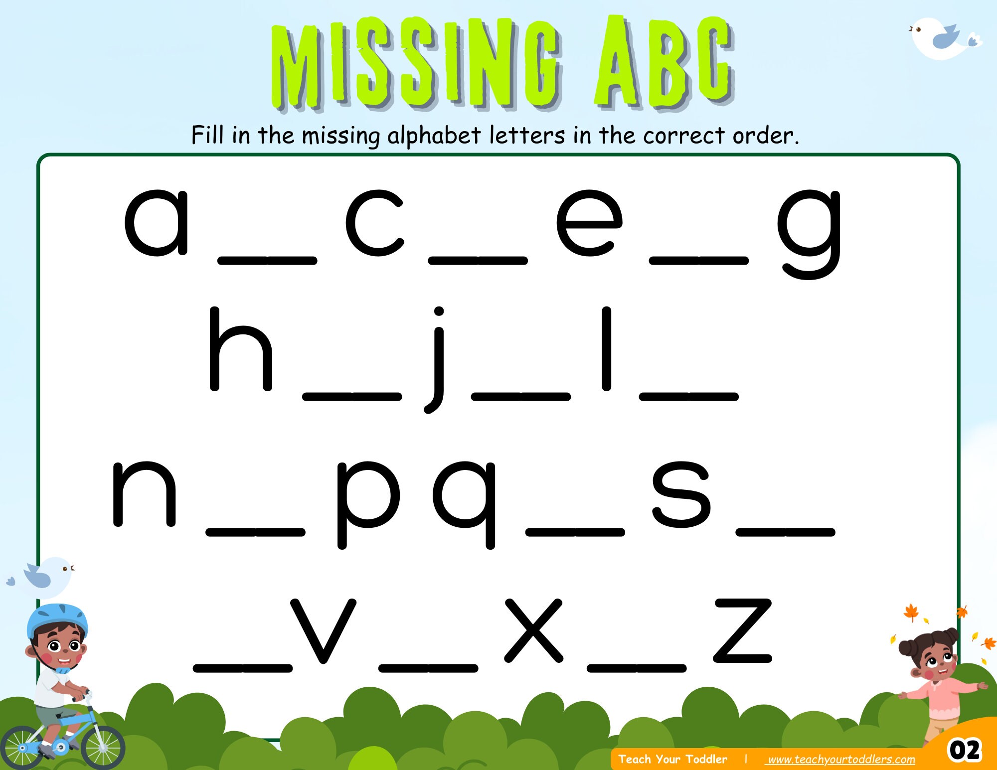 Kindergarten Abc's Colorful Pack | Learn the Letters |fill in the ...