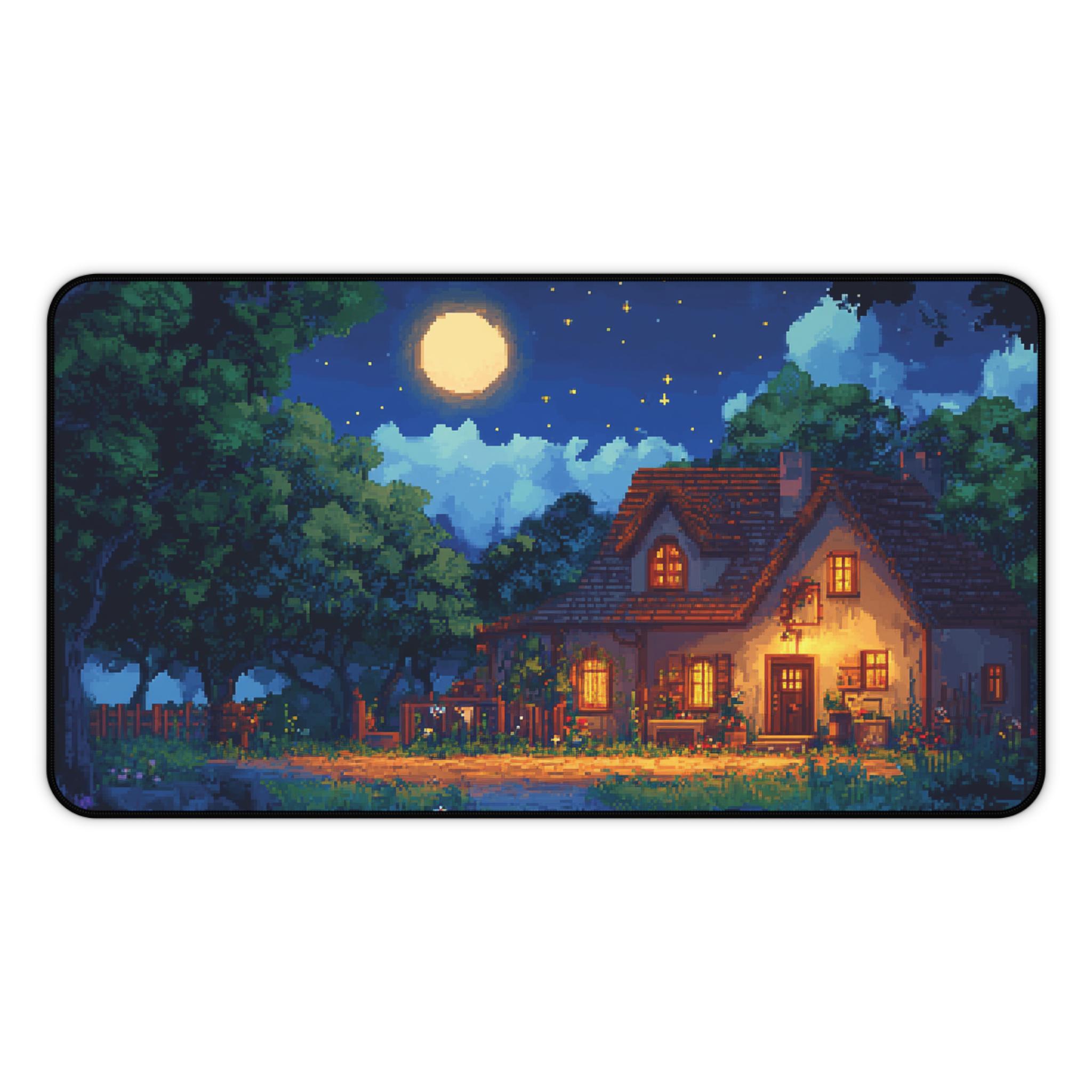 Pixel Art Cozy House Deskmat, Cozy House Deskmat, Pixel Art Mousepad ...