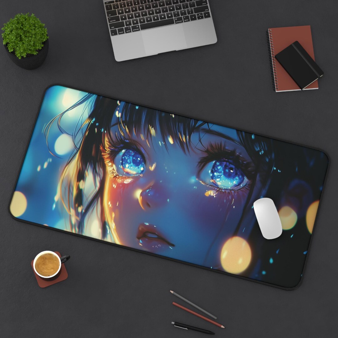 Anime Girl Mousepad, Cute Anime Deskmat, Aesthetic Deskmat With ...