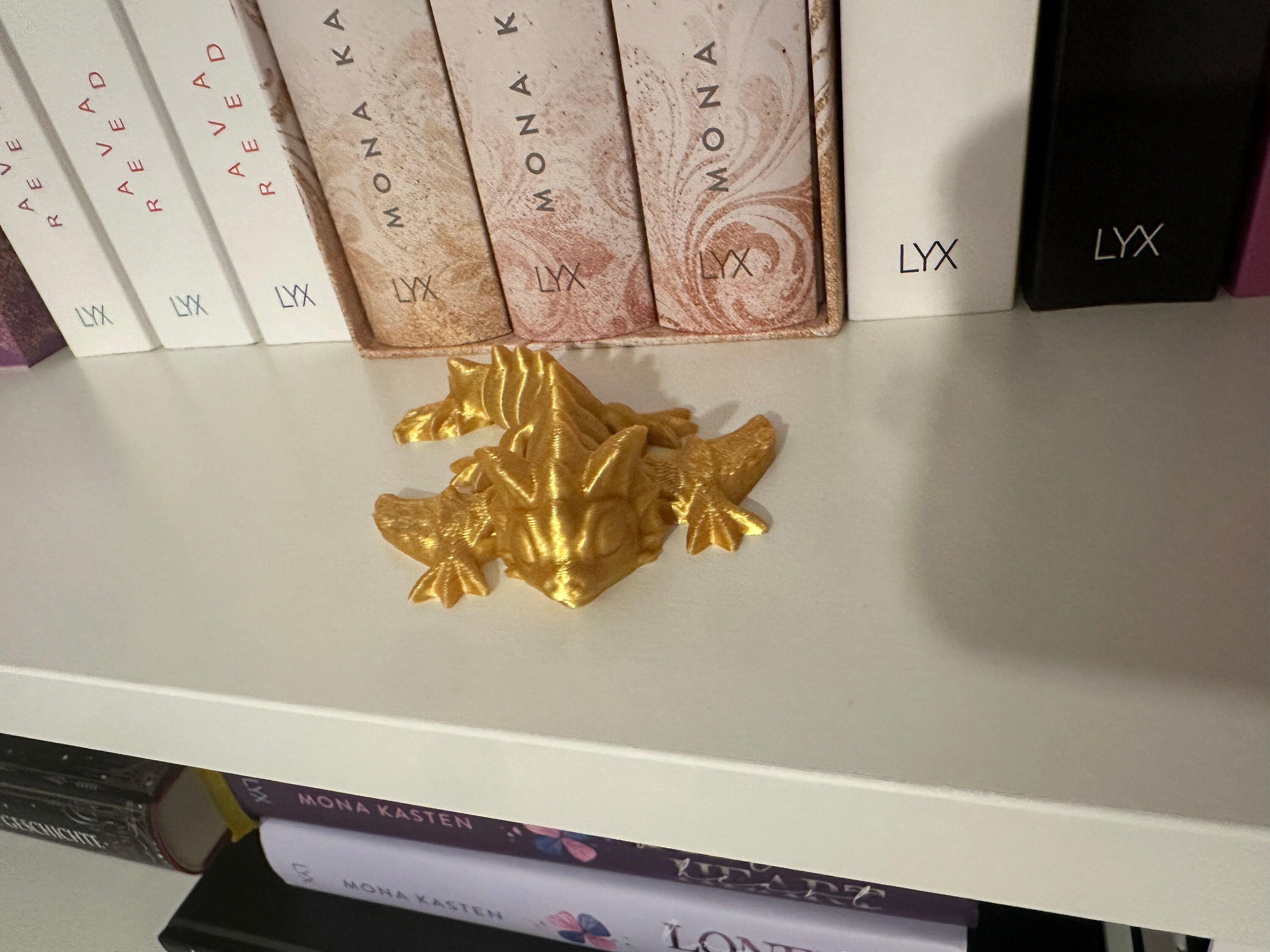 3D Print Fourth Wing Inspired Dragons Baby Gold Linked Dragon Gold ...